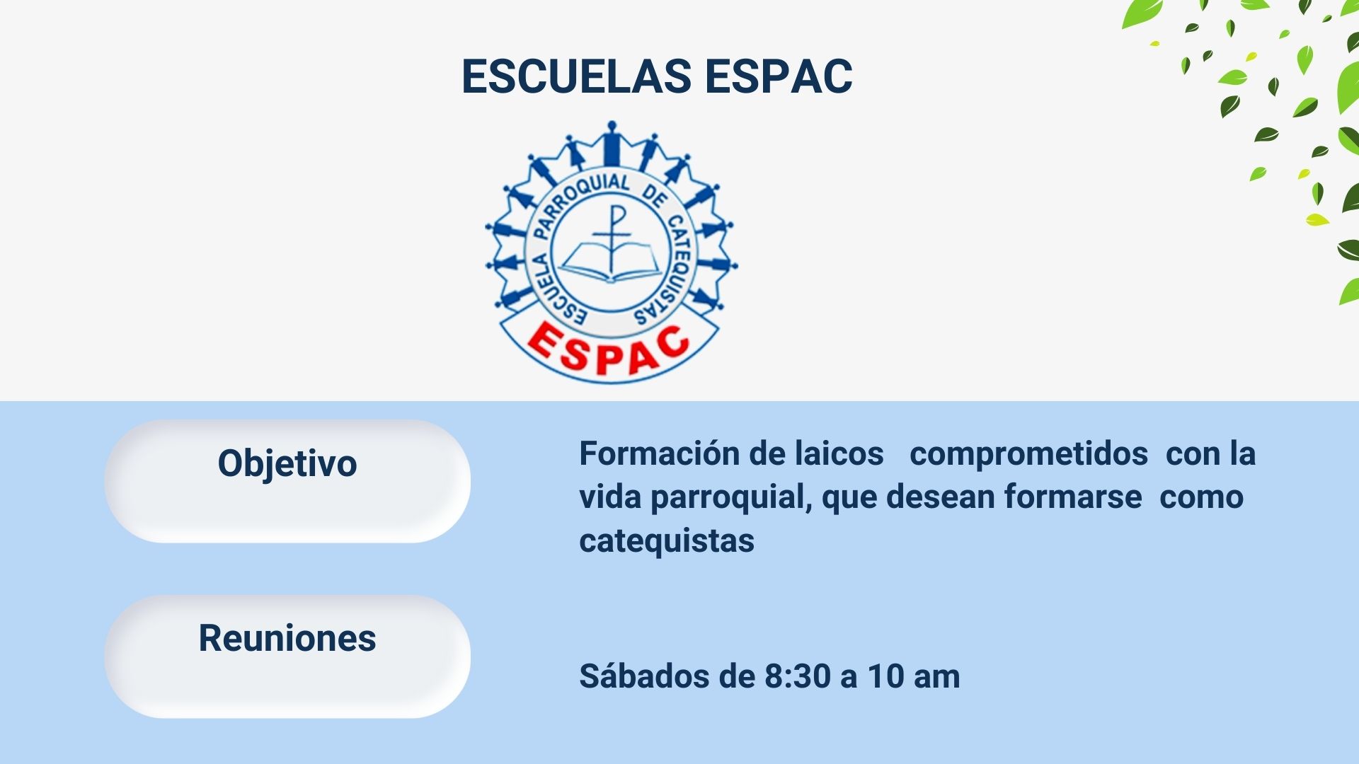 Escuelas ESPAC | Arquidiócesis de Bogotá